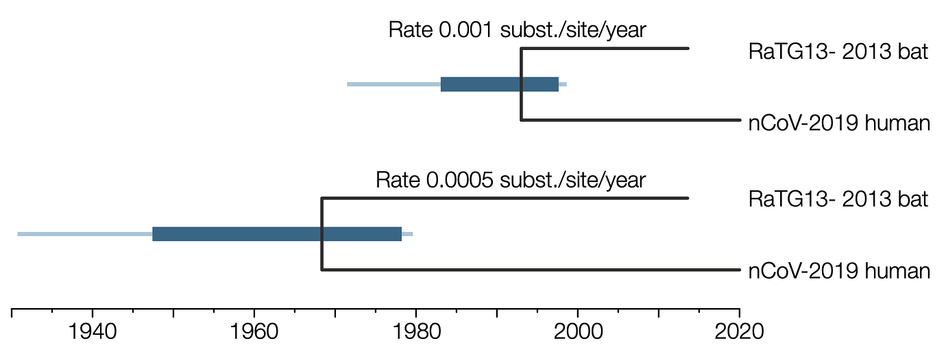Divergence of nCoV-2019 to closest non-human relative - nCoV-2019 ...